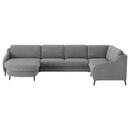 Sit & More Wohnlandschaft SIT & MORE "Soul U-Form" Sofas Gr. B/H/T: 372cm x 90cm x 227cm, Microfaser, langer Schenkel rechts, ohne Funktion, grau wahlweise mit Bettfunktion und Schubkasten