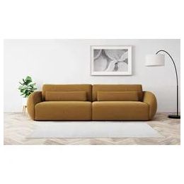 Big-Sofa Places of Style "Covile" Sofas Gr. B/H/T: 306cm x 80cm x 110cm, Chenille, braun (bronze) Breite 306 cm, 2 Zierkissen inklusive, Chenille