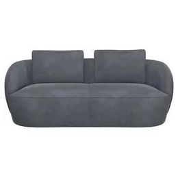 2,5-Sitzer FLEXLUX "Torino, rund, Couch, Loveseat" Sofas Gr. B/H/T: 186cm x 85cm x 102cm, Boucle, grau (soft grey) Modernes, organisches Sofa-Design, Kaltschaum, Wellenunterfederung