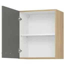 Hängeschrank KOCHSTATION ""KS-Scafa", wahlweise Türschlag rechts oder links", grau (anthrazit, bergeiche), B:60cm H:60cm T:35cm, Schränke, in meheren Breiten, Höhe 60 cm, wahlweise Türschlag rechts oder links