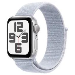 Smartwatch Apple "Watch SE (2024)" Smartwatches Gr. 40mm, ohne eSIM, One-Size, Sport Loop, silberfarben (silber)