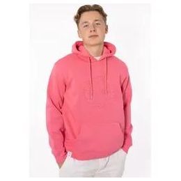 Hoodie ZwillingSHERZ ""Heimat 2014" Herren", Herren, Gr. XXL, pink (neon pink), Sweatware, Obermaterial: 50% Baumwolle, 50% Polyester, unifarben, modisch, Basic, Rundhals, Langarm angesetztes Bündchen, Sweatshirts, mit Fronttaschen und Kordel