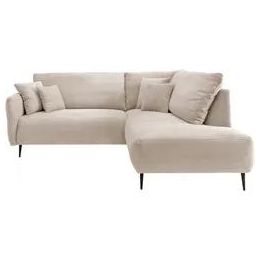 Ecksofa Inosign "Vanilla L-Form" Sofas Gr. B/T: 255cm x 190cm, Cord, Armlehne links-Ottomane rechts, Ottomane rechts-Bezugsfarbe beige, beige Armlehnenfunktion