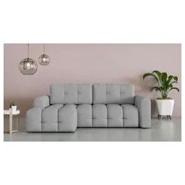 Ecksofa Inosign "Manilla" Sofas Gr. B/H/T: 265cm x 91cm x 170cm, Struktur, Recamiere links, mit Betfunktion und Bettkasten, grau L-Form ohne Bettfunktion und Bettkasten