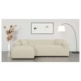 Ecksofa Home Affaire "Lilliana" Sofas Gr. B/H/T: 256cm x 76cm x 160cm, Cord, Recamiere links, beige L-Form