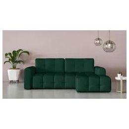 Ecksofa Inosign "Manilla" Sofas Gr. B/H/T: 265cm x 91cm x 170cm, Boucle, Recamiere rechts, mit Betfunktion und Bettkasten, grün L-Form ohne Bettfunktion und Bettkasten