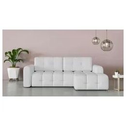 Ecksofa Inosign "Manilla" Sofas Gr. B/H/T: 265cm x 91cm x 170cm, Boucle, Recamiere rechts, ohne Bettfunktion und Bettkasten, grau (hellgrau) L-Form ohne Bettfunktion und Bettkasten