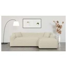 Ecksofa Home Affaire "Lilliana" Sofas Gr. B/H/T: 256cm x 76cm x 160cm, Cord, Recamiere rechts, beige L-Form