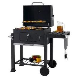 Holzkohlegrill Tepro "Grillwagen Toronto Click" Grills Gr. B/H/T: 115cm x 107cm x 67cm, grau (anthrazit) BxTxH: 115x67x107 cm