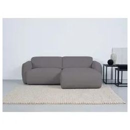 Ecksofa Andas "Myrland" Sofas Gr. B/H/T: 232cm x 72cm x 166cm, Chenille, Recamiere rechts, grau (gray) Breite 232 cm, Chenille, Easy Clean Stoff, mit Kaltschaum