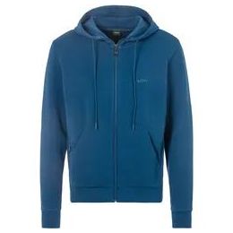 Kapuzensweatjacke BOSS Green "Saggy" Gr. L, blau (open blue494) Herren Sweatjacken mit BOSS Aufdruck