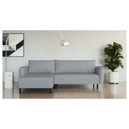 Ecksofa Inosign "Glandine" Sofas Gr. B/H/T: 233cm x 82cm x 177cm, Struktur, Recamiere links, grau L-Form