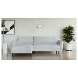 Ecksofa Inosign "Glandine" Sofas Gr. B/H/T: 233 cm x 82 cm x 177 cm, Chenille-Struktur, Recamiere links, grau (hellgrau) L-Form