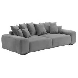 Big-Sofa Home Affaire "Sundance, B/T 302/137 cm" Sofas Gr. B/H/T: 310 cm x 92 cm x 141 cm, Microfaser, grau (memphis 20 stone) Dauerschläfer mit Hygiene-Topper und Transporttasche