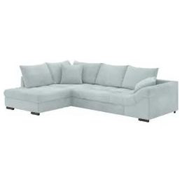 Ecksofa Inosign "Allegro DuraFlex, L-Form" Sofas Gr. B/H/T: 303cm x 86cm x 202cm, Soft clean, Ottomane links, grau (novaclean avanti 3 silver) Hochschläfer-Bettauszug, Kaltschaumpolsterung, bis 140 kg belastbar