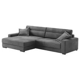 Ecksofa Inosign "Marcello" Sofas Gr. B/H/T: 310cm x 90cm x 184cm, Microfaser, Bettfunktion rechts-Recamiere links, schwarz (memphis 17 black) inklusive EasyBett und Bettkasten