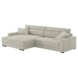 Ecksofa Inosign "Marcello DuraFlex" Sofas Gr. B/H/T: 310cm x 90cm x 184cm, Soft clean, Bettfunktion rechts-Recamiere links, beige (novaclean avanti 6 taupe) EasyBett, Bettkasten, Kaltschaumpolsterung, bis 140 kg belastbar