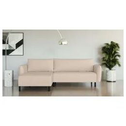 Ecksofa Inosign "Glandine" Sofas Gr. B/H/T: 233cm x 82cm x 177cm, Struktur, Recamiere links, beige L-Form