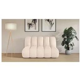 2-Sitzer LeGer Home by Lena Gercke "Priya" Sofas Gr. B/H/T: 155cm x 84cm x 108cm, Bouclé, beige (hellbeige) gemütlich und modern