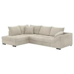 Ecksofa Inosign "Allegro DuraFlex, L-Form" Sofas Gr. B/H/T: 303cm x 86cm x 202cm, Soft clean, Ottomane links, beige (novaclean avanti 6 taupe) Hochschläfer-Bettauszug, Kaltschaumpolsterung, bis 140 kg belastbar