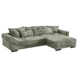 Ecksofa MR. COUCH "Diwan II, L-Form", grün (dolce 11 grün), B:334cm H:67cm T:207cm, Dolce (100% Polyester), Sofas, Wahlweise mit Kaltschaumpolsterung bis 140 kg belastbar