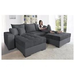 Ecksofa Collection AB "Josy L-Form" Sofas Gr. B/H/T: 214cm x 84cm x 161cm, Cord-Microfaser PRIMABELLE, Ottomane beidseitig montierbar, grau (anthrazit) mit Bettfunktion und Bettkasten, Federkern Bestseller