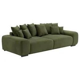 Big-Sofa Home Affaire "Sundance II" Sofas Gr. B/H/T: 310 cm x 92 cm x 141 cm, Microfaser, grün (memphis 12 green) Dauerschläfer mit Hygiene-Topper bis 140 kg belastbar