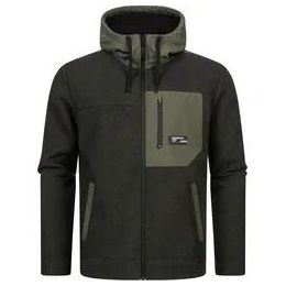 Fleecejacke Ragwear "Brodney" Gr. XL (54), grün (olivgrün) Herren Jacken Stylische Übergangsjacke mit Brusttasche