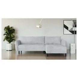 Ecksofa Inosign "Glandine" Sofas Gr. B/H/T: 233cm x 82cm x 177cm, Chenille-Struktur, Recamiere rechts, grau (hellgrau) L-Form