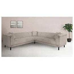 Ecksofa Inosign "AGNIA L-Form B/T/H: 244/244/71 cm", grau (taupe), B:244cm H:71,5cm T:244cm, 100% Polyester, Sofas, incl. Zierkissen, gleichschenklig, auch in Cord