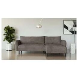 Ecksofa Inosign "Glandine" Sofas Gr. B/H/T: 233cm x 82cm x 177cm, Chenille-Struktur, Recamiere rechts, braun L-Form