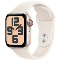 Smartwatch Apple "Watch SE (2024)" Smartwatches Gr. 40mm, Cellular, M/L, Sport Band, beige (polarstern)