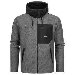 Fleecejacke Ragwear "Brodney" Gr. XL (54), grau (dunkelgrau) Herren Jacken Stylische Übergangsjacke mit Brusttasche