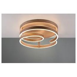 LED Deckenleuchte Trio LEUCHTEN "MARNIE, spiralförmige Deckenlampe indirektes Licht warmweiß 3000K" Lampen Gr. 1 flammig, Ø 55,0 cm Höhe: 21,0 cm, 1 St., braun (coffee) 6800 Lumen Ø 55cm 3 Stufen dimmbar über Wandschalter Wohnzimmer LED