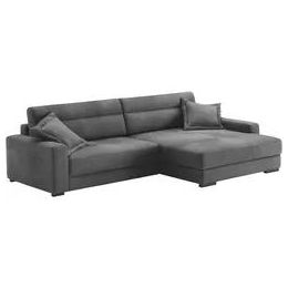 Ecksofa Inosign "Marcello" Sofas Gr. B/H/T: 310cm x 90cm x 184cm, Microfaser, Bettfunktion links-Recamiere rechts, schwarz (memphis 17 black) inklusive EasyBett und Bettkasten