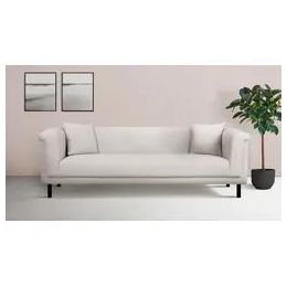 3-Sitzer Inosign "AGNIA B/T/H: 210/85/71 cm" Sofas Gr. B/H/T: 210cm x 71,5cm x 85cm, Struktur fein, beige (creme) incl. Zierkissen, auch in Cord und Bouclé