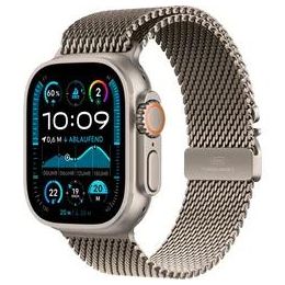 Smartwatch Apple "Watch Ultra 2 (2024) GPS + Cellular" Smartwatches Gr. 49mm, Cellular, L, Milanaise, beige (natur) Bestseller