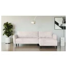 Ecksofa Inosign "Glandine" Sofas Gr. B/H/T: 233cm x 82cm x 177cm, Chenille-Struktur, Recamiere rechts, beige (hellbeige) L-Form