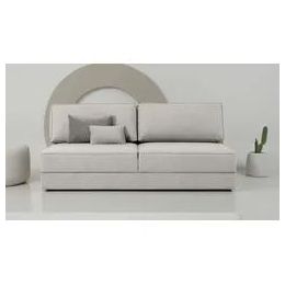 Schlafsofa Inosign "Simonton 3-Sitzer, Breite 202 cm" Sofas Gr. B/H/T: 202cm x 86cm x 102cm, Struktur weich, grau Liegefläche 202x146 cm, inkl. Bettkasten, weicher Struktur-Stoff