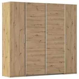 Schwebetürenschrank Rauch "Kleiderschrank Drehtürenschrank Schrank Garderobe KRONACH TOPSELLER" Schränke Gr. B/H/T: 225cm x 210cm x 59cm, 4 St., braun (eiche artisan) mit Dreh- und Schwebetüren vielen Einlegeböden MADE IN GERMANY