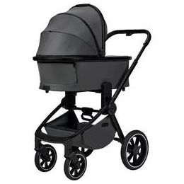 Babywelt Kombi-Kinderwagen MOON "Resea+" grau (anthrazit) Baby Kinderwagen mit Sportsitz