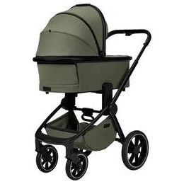 Babywelt Kombi-Kinderwagen MOON "Resea+" grün (moss) Baby Kinderwagen mit Sportsitz