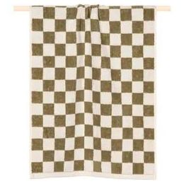 Strandtuch Pad "Chess" Handtücher (Packung) Gr. B/L: 100cm x 180cm, Karo, Frottee, grün (olive) Made in Europe