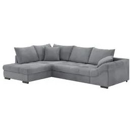 Ecksofa Inosign "Allegro DuraFlex, L-Form" Sofas Gr. B/H/T: 303cm x 86cm x 202cm, Soft clean, Ottomane links, grau (novaclean avanti 1 stone) Hochschläfer-Bettauszug, Kaltschaumpolsterung, bis 140 kg belastbar