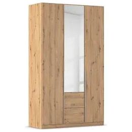 Drehtürenschrank Rauch "Kleiderschrank Schrank Garderobe AGORDO mit Dekor- oder Hochglanzfront" Schränke Gr. B/H/T: 136cm x 229cm x 54cm, 3 St., braun (eiche artisan) mit Außenschubkästen, in 6 Breiten und 2 Höhen MADE IN GERMANY