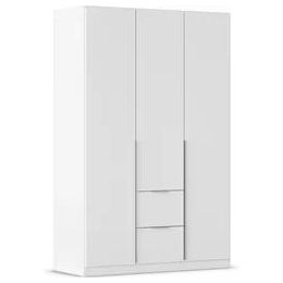 Drehtürenschrank Rauch "Kleiderschrank Schrank Garderobe AGORDO mit Dekor- oder Hochglanzfront" Schränke Gr. B/H/T: 136cm x 210cm x 54cm, 3 St., weiß (alpinweiß) mit Außenschubkästen, in 6 Breiten und 2 Höhen MADE IN GERMANY