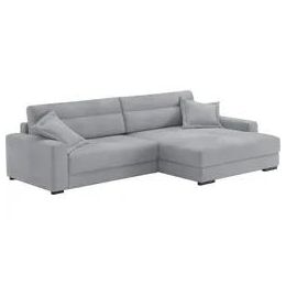 Ecksofa Inosign "Marcello DuraFlex" Sofas Gr. B/H/T: 310cm x 90cm x 184cm, Microfaser, Bettfunktion links-Recamiere rechts, grau (memphis 45 grau) EasyBett, Bettkasten, Kaltschaumpolsterung, bis 140 kg belastbar