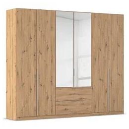 Drehtürenschrank Rauch "Kleiderschrank Schrank Garderobe AGORDO mit Dekor- oder Hochglanzfront" Schränke Gr. B/H/T: 271cm x 229cm x 54cm, 6 St., braun (eiche artisan) mit Außenschubkästen, in 6 Breiten und 2 Höhen MADE IN GERMANY