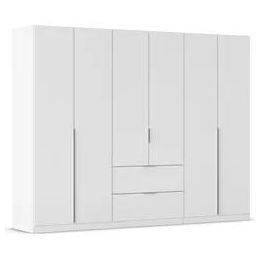 Drehtürenschrank Rauch "Kleiderschrank Schrank Garderobe AGORDO mit Dekor- oder Hochglanzfront", weiß (alpinweiß), B:271cm H:210cm T:54cm, Holzwerkstoff, Schränke, mit Außenschubkästen, in 6 Breiten und 2 Höhen MADE IN GERMANY