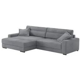 Ecksofa Inosign "Marcello DuraFlex" Sofas Gr. B/H/T: 310cm x 90cm x 184cm, Soft clean, Bettfunktion rechts-Recamiere links, grau (novaclean avanti 1 stone) EasyBett, Bettkasten, Kaltschaumpolsterung, bis 140 kg belastbar